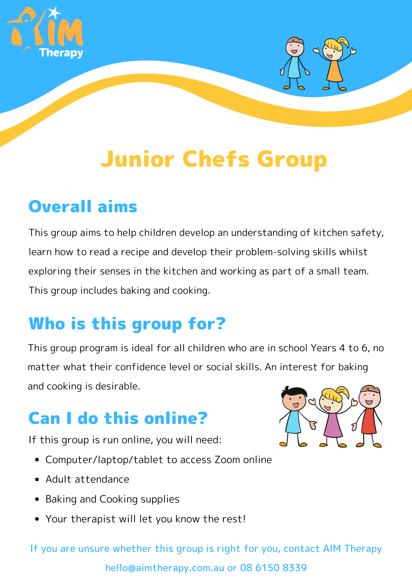 Junior Chefs Group | AIM Therapy